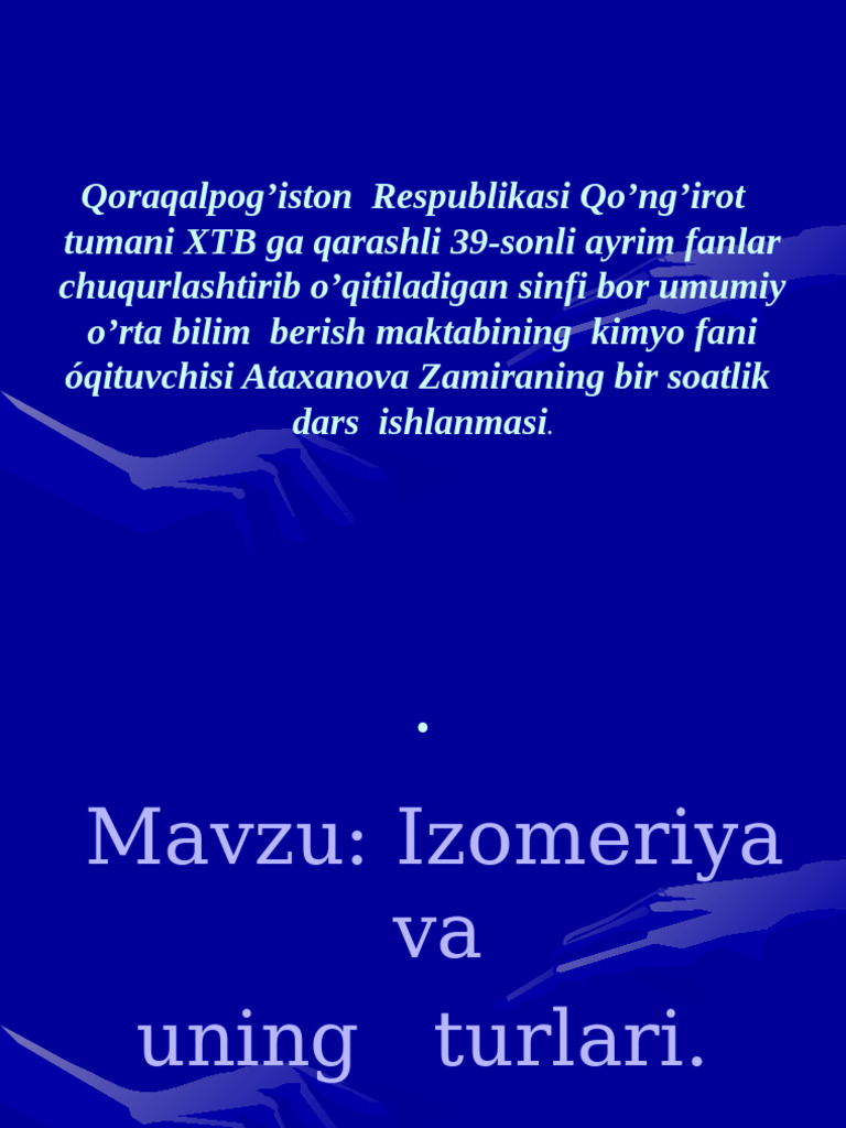 Izomeriya va uning turlari | PDF