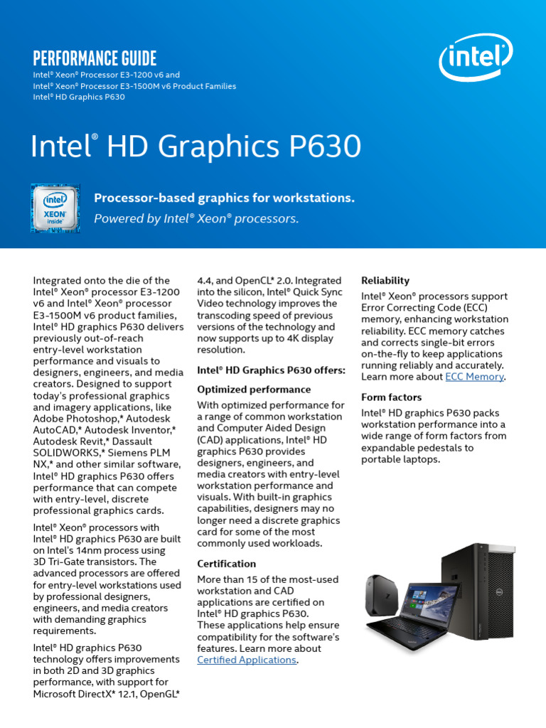 HD Graphics Performance Guide | PDF | Intel | Computing
