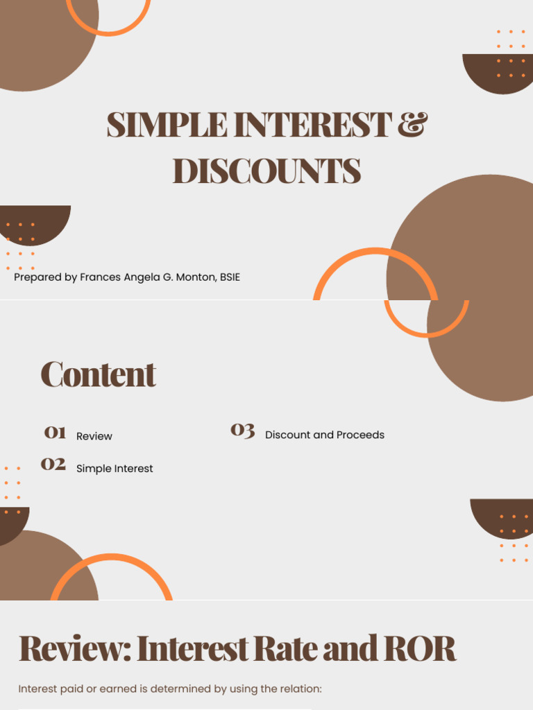 Simple Interest and Discount Calculations | PDF | Interest | Discounting