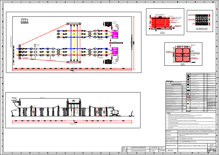 66KV6.6KV0.433 KV Substation Layout | PDF | Insulator (Electricity ...