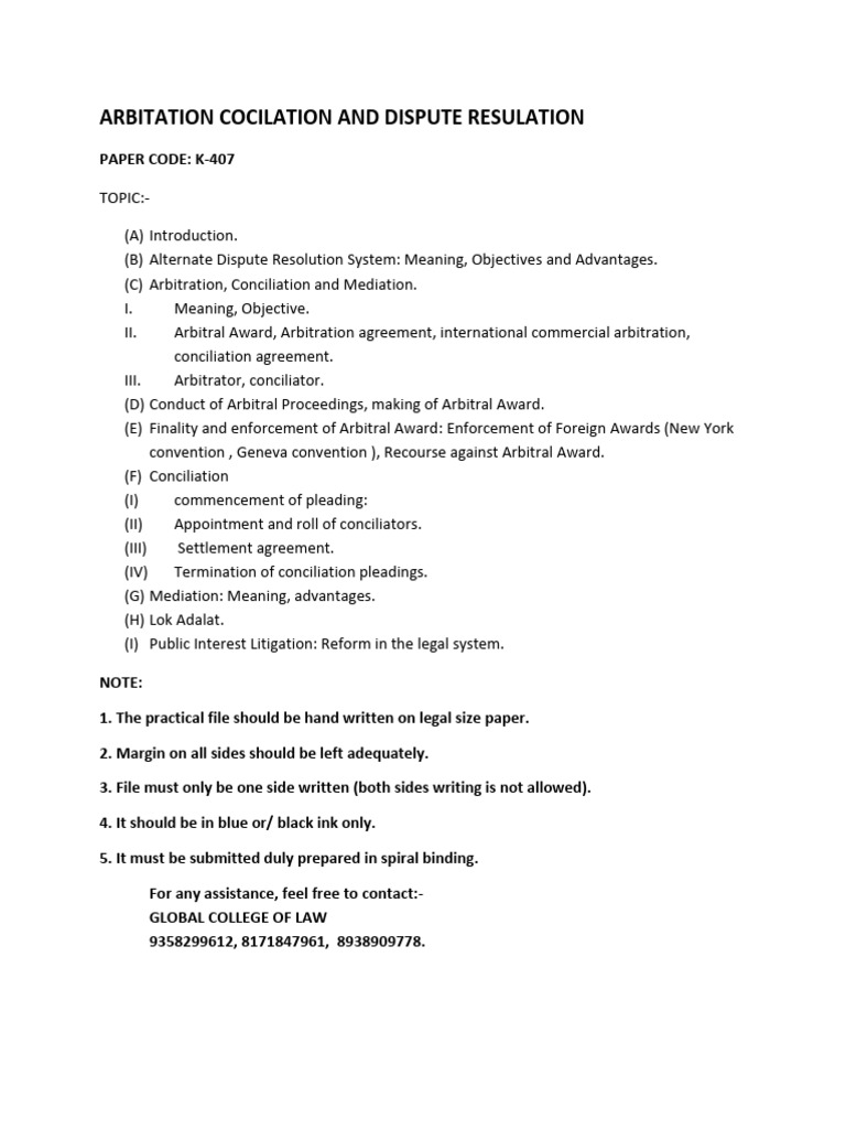 practicals | PDF | Arbitration | Alternative Dispute Resolution