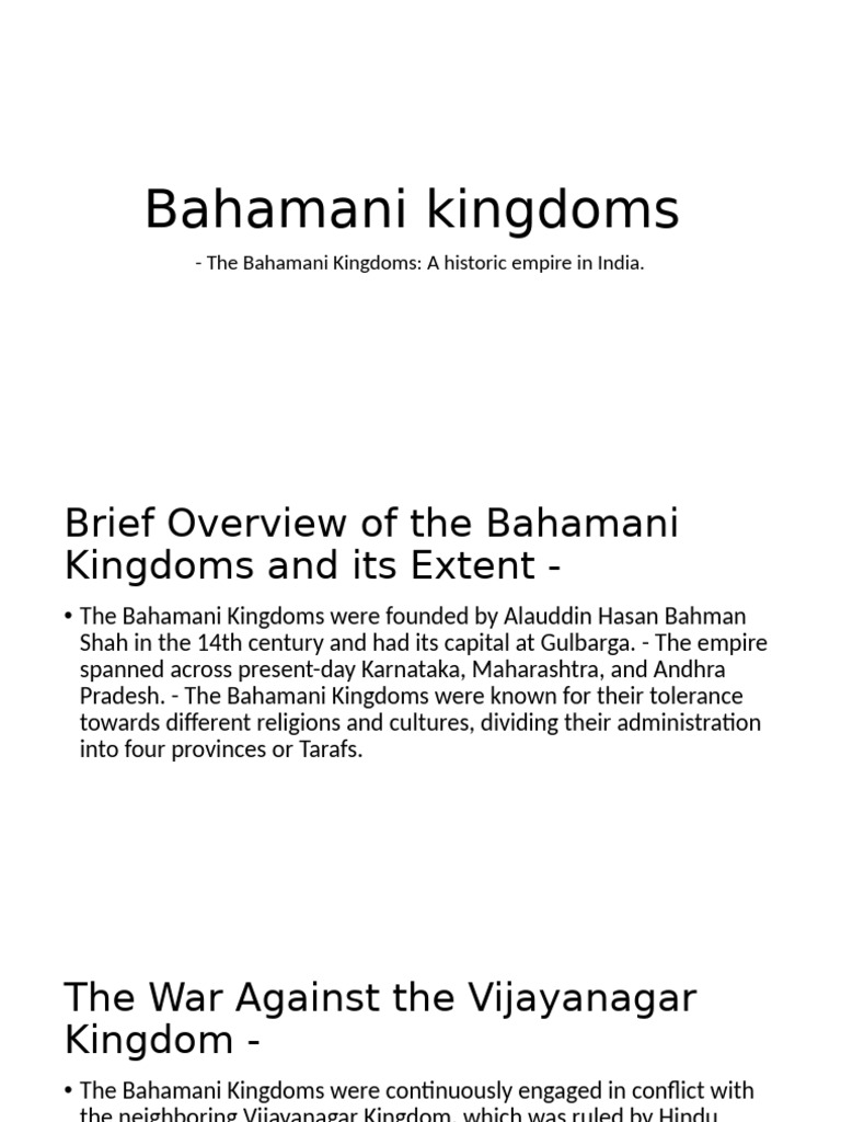 Bahamani Kingdoms | PDF