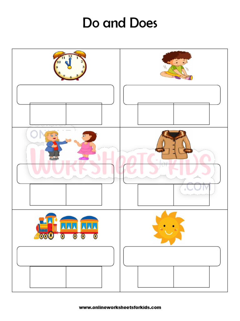 Do and Does Worksheets For Grade 1-9 | PDF