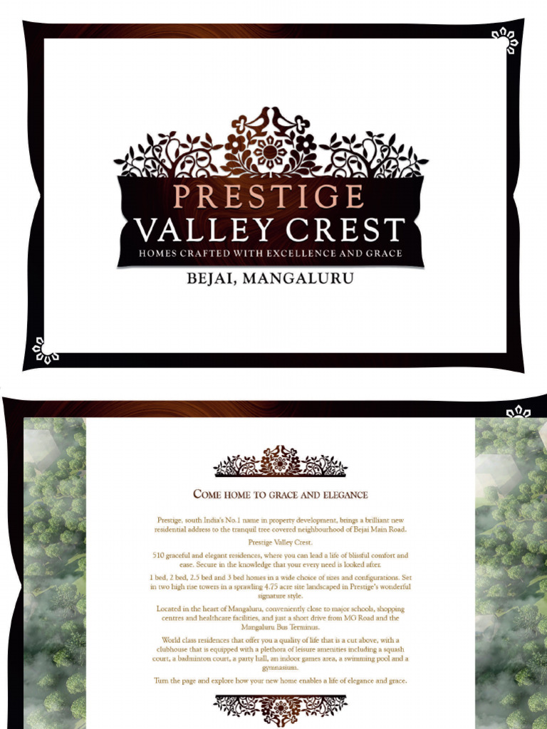 Prestige Valley Crest Mangalore | PDF