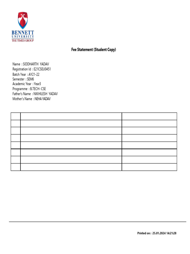 Fees Recipt | PDF