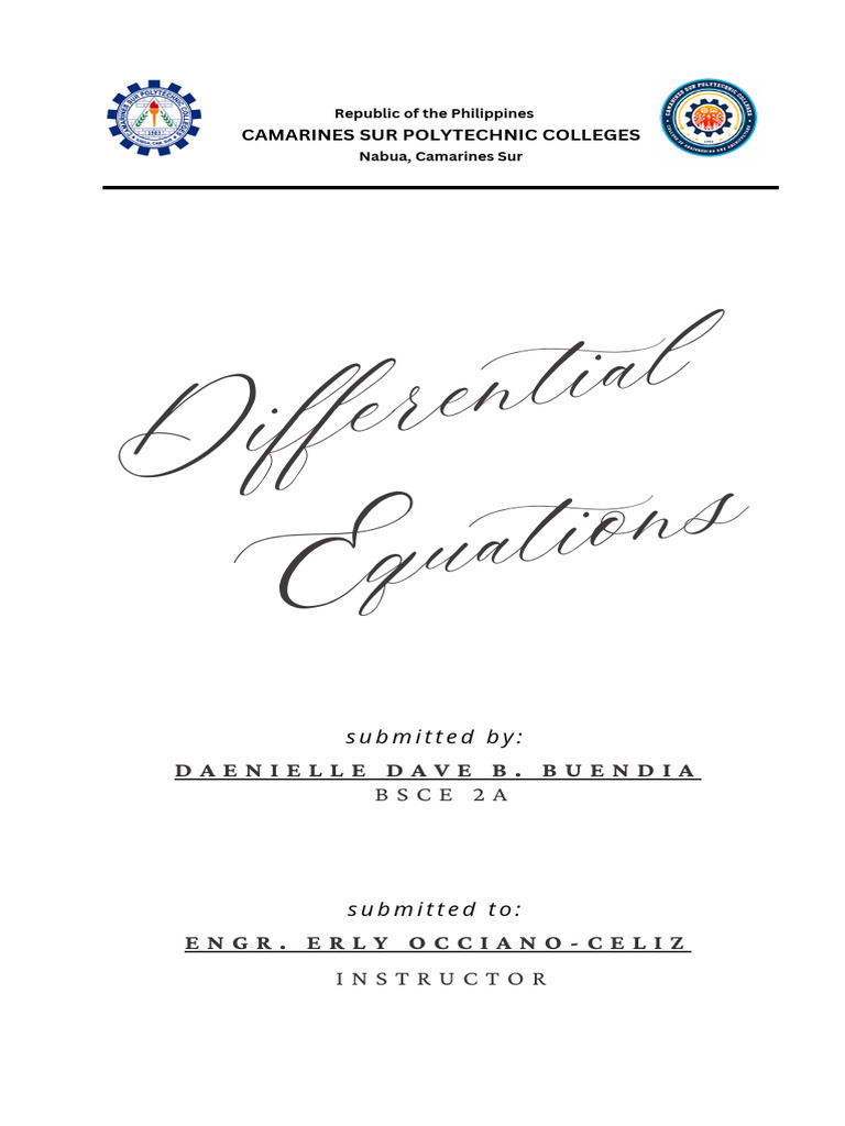 Differential Equations Overview | PDF