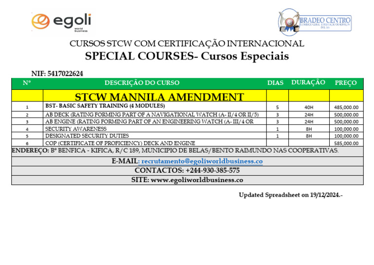 STCW Courses with International Certification | PDF