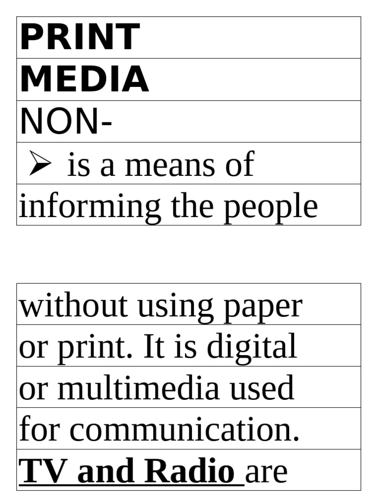 Print and Non | PDF