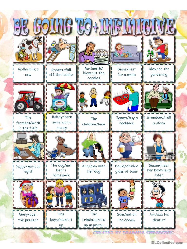 Be Going To + Infinitive | PDF