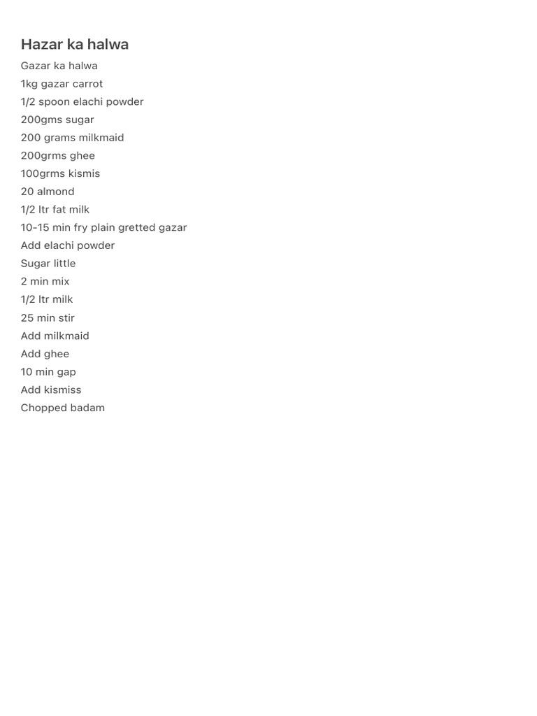 Hazar Ka Halwa | PDF