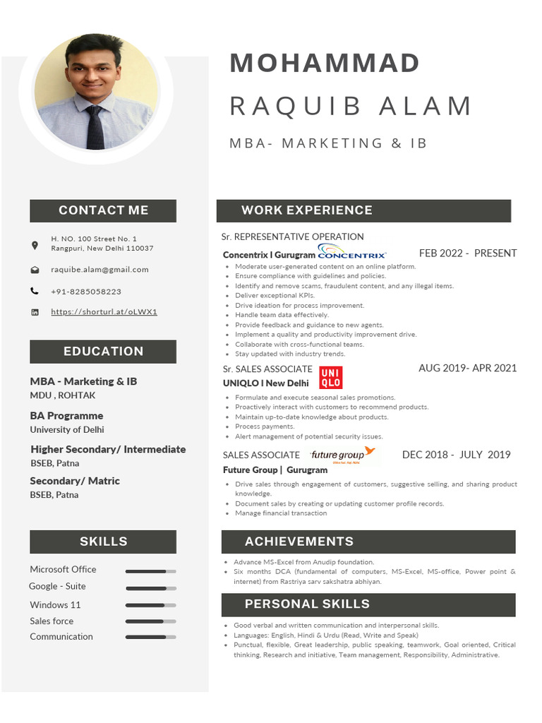 Mohd Raquib Alam | PDF | Communication | Computing