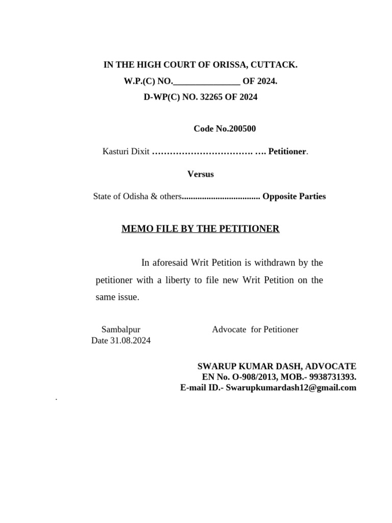 WPC court fee memo | PDF