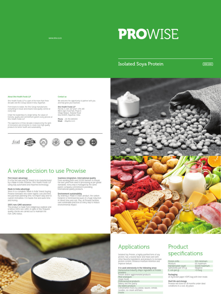Made-in-India Prowise Isolated Soya Protein: A Sustainable Protein ...