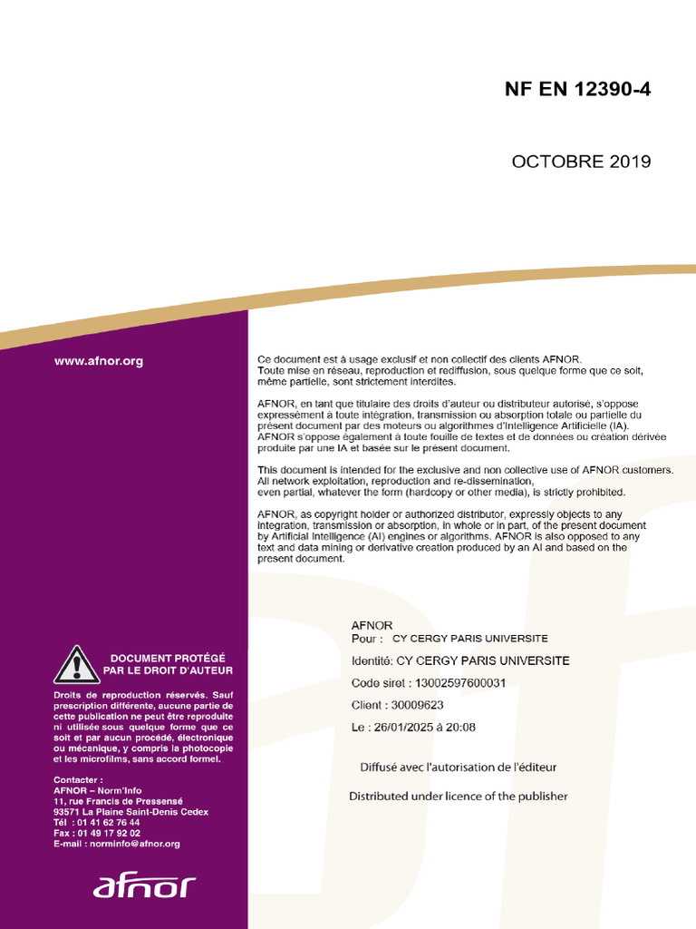 NF EN 12390-4 Essai de Compression | PDF