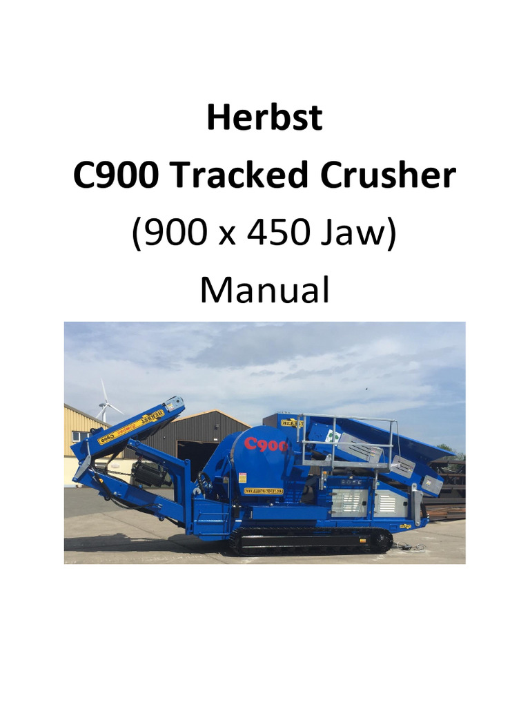 Herbst C900 Manual PDF | PDF | Bearing (Mechanical) | Screw