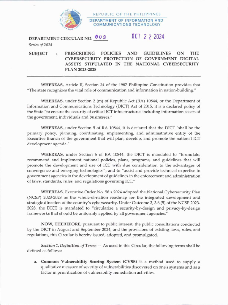 Department Circular No. 003 S. 2024 | PDF