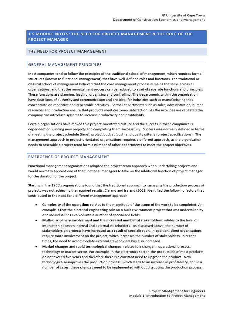 Introduction to Project Management Essentials | PDF | Project ...