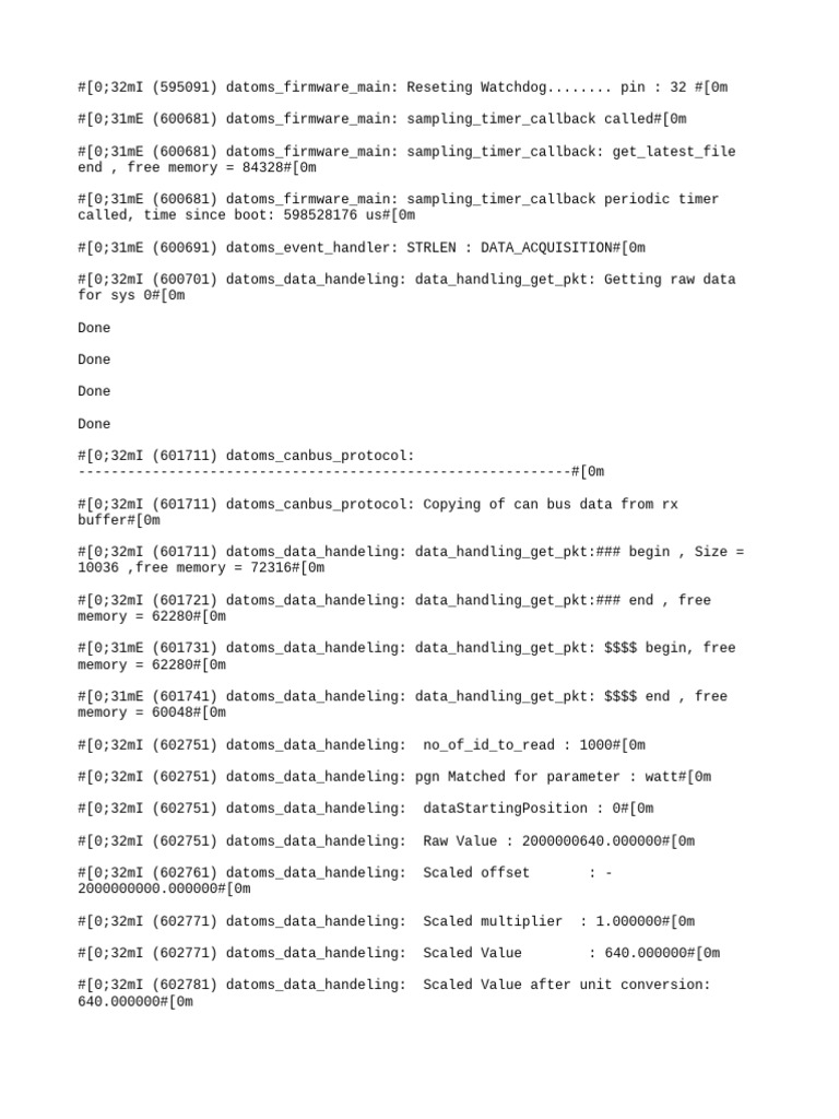Serial Log 1 New FW 3mins | PDF | Bit | Units Of Measurement