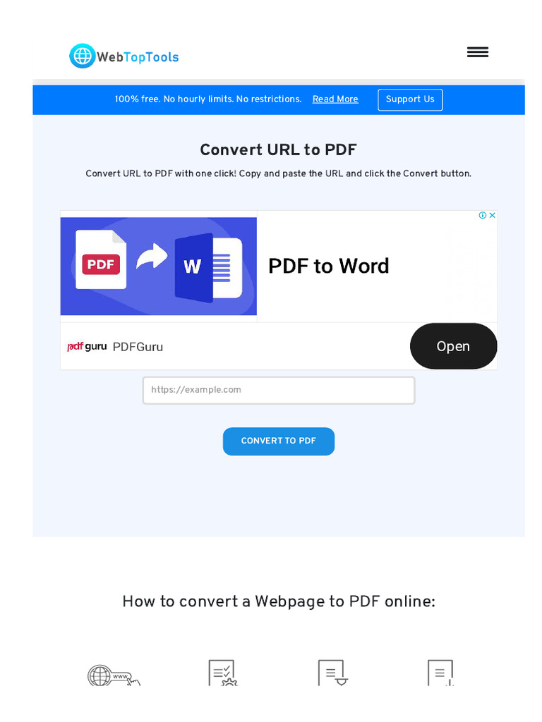 WWW Webtoptools Com PDF Url To PDF | PDF | World Wide Web | Internet & Web