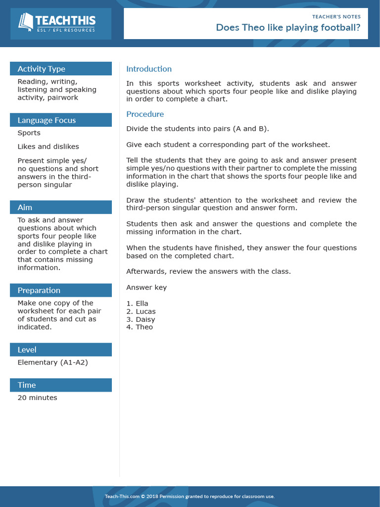 Describing People Lesson 2 | PDF | English As A Second Or Foreign ...