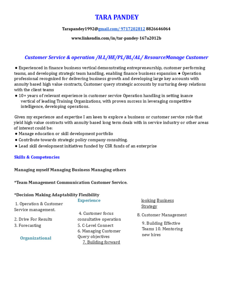 Tara Resume Update | PDF | Economies | Business