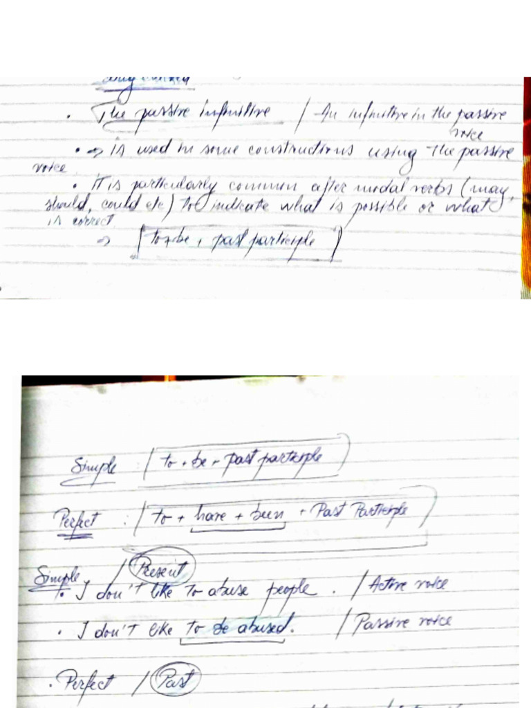 Passive Infinitive and Passive Gerund | PDF