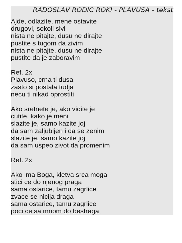 Plavusa Roki DM | PDF