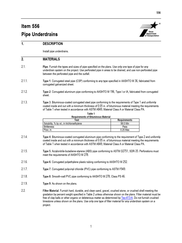 Texas 556 | PDF | Pipe (Fluid Conveyance) | Polyvinyl Chloride