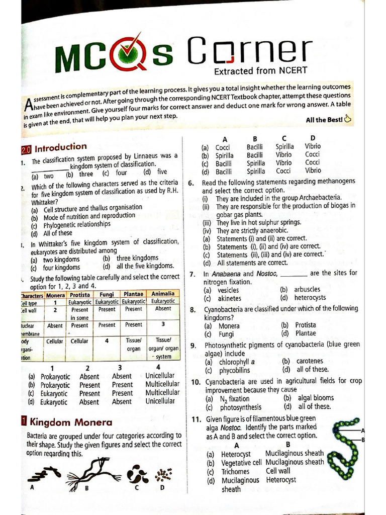 Biological Classification Questions_compress | PDF