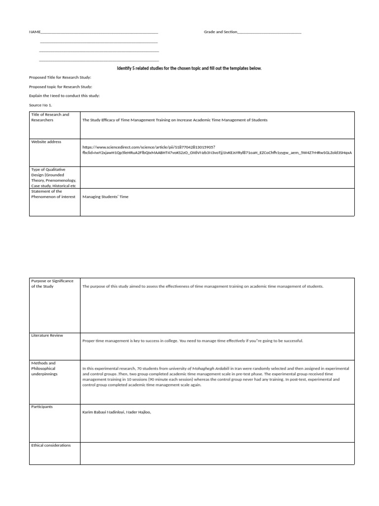 RRL Template (2) | PDF