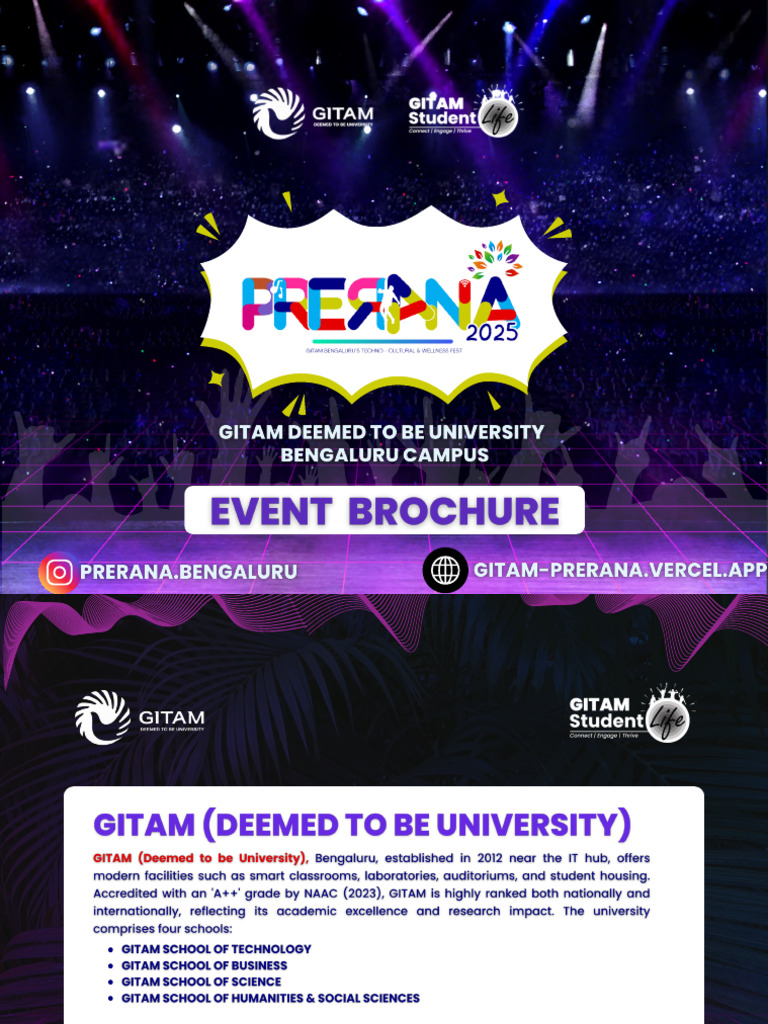 Prerana'25 Event Brochure | PDF