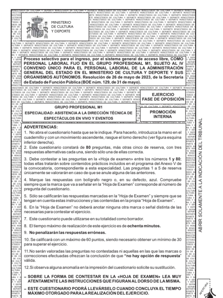 m1 Asist A La Direcci N T Cnica - Promocion Interna | PDF