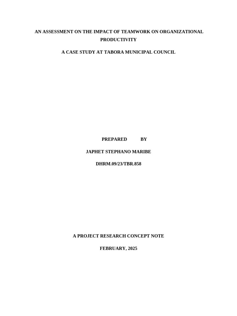 JAPHET Project Research Concept Note | PDF | Business | Social Psychology