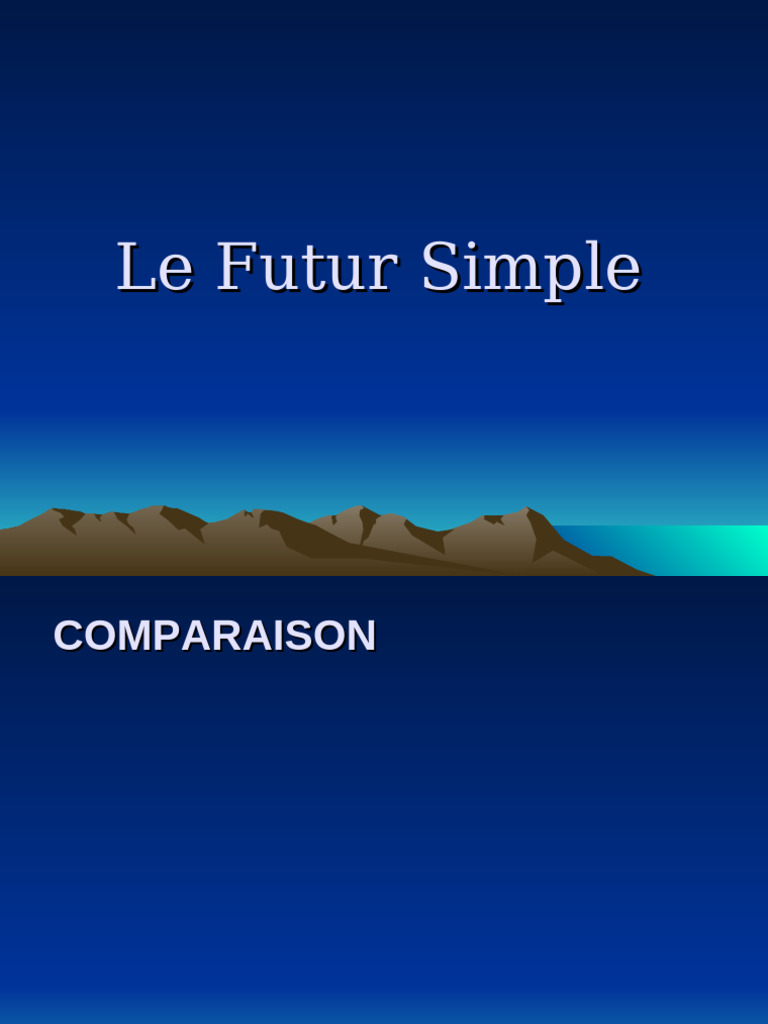 Les Verbes au Futur Simple | PDF | Verbe | Mécanique du langage