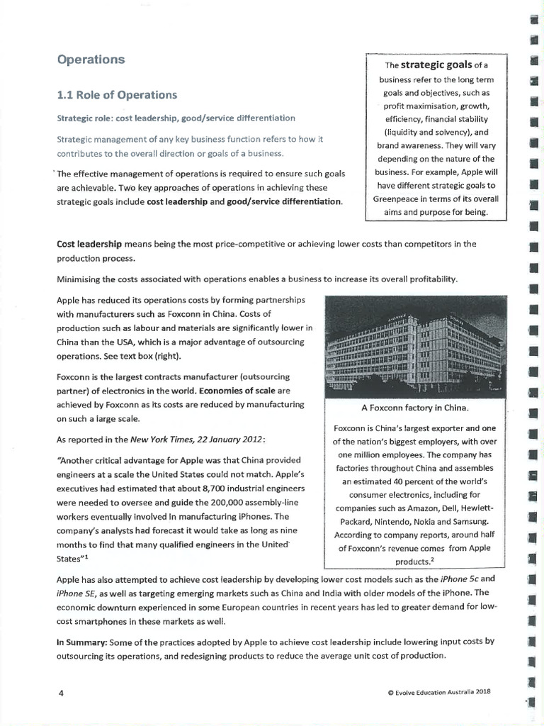 Business Operations Notes and Case Studies | PDF