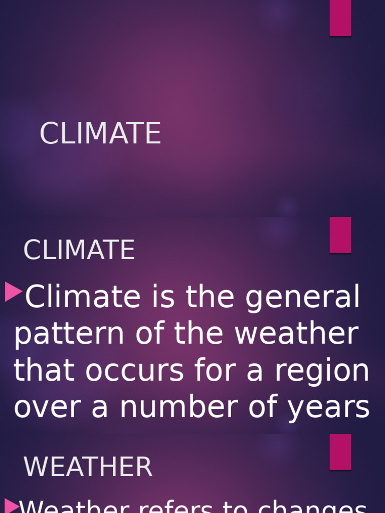 Understanding Climate and Weather Factors | PDF
