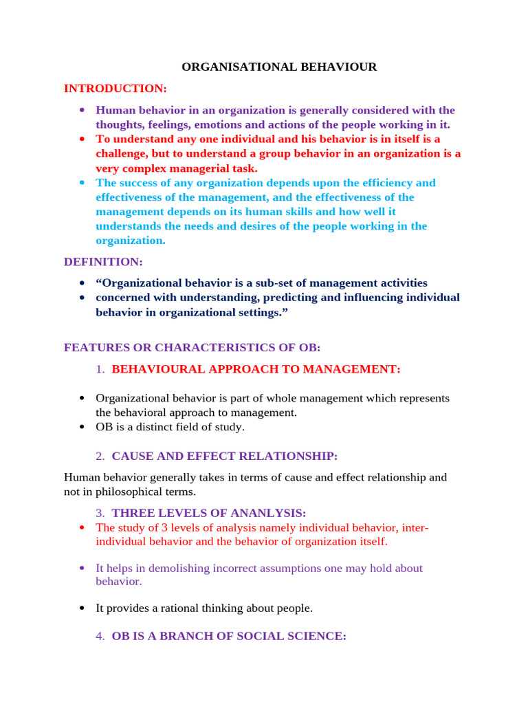 Understanding Organizational Behavior | PDF | Organizational Behavior ...