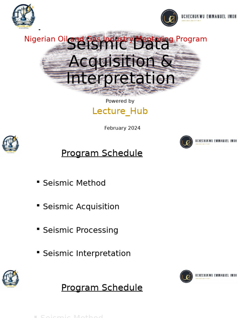 03 Lecture Hub Seismic Data Processing | PDF | Reflection Seismology ...