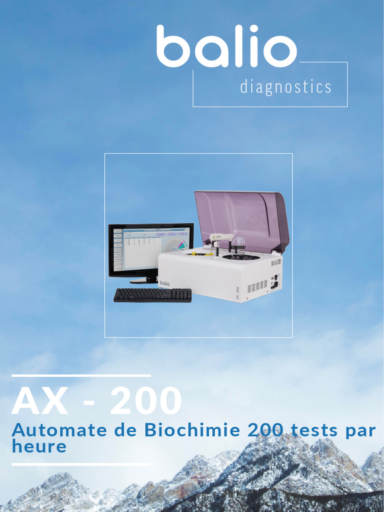 Analyseur Biochimique AX-200: Performance et Économie | PDF