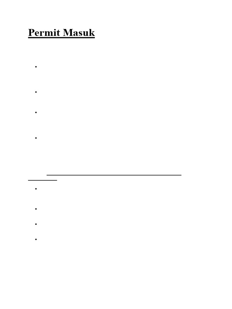 Permit Masuk | PDF