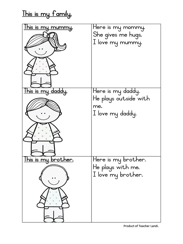 Reading Book - My Family | PDF