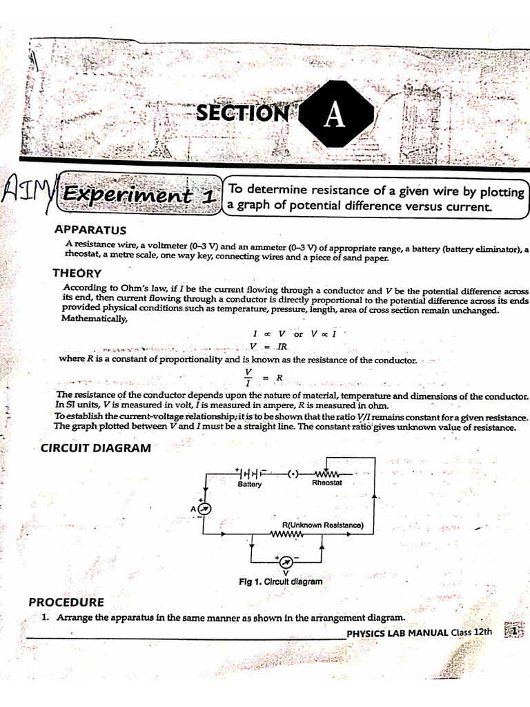 Physics practical | PDF
