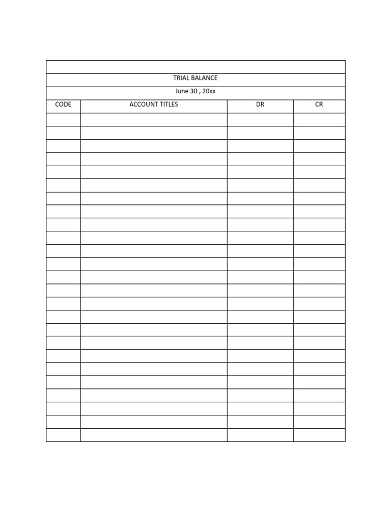 Trial-Balance-Form PDF Version | PDF