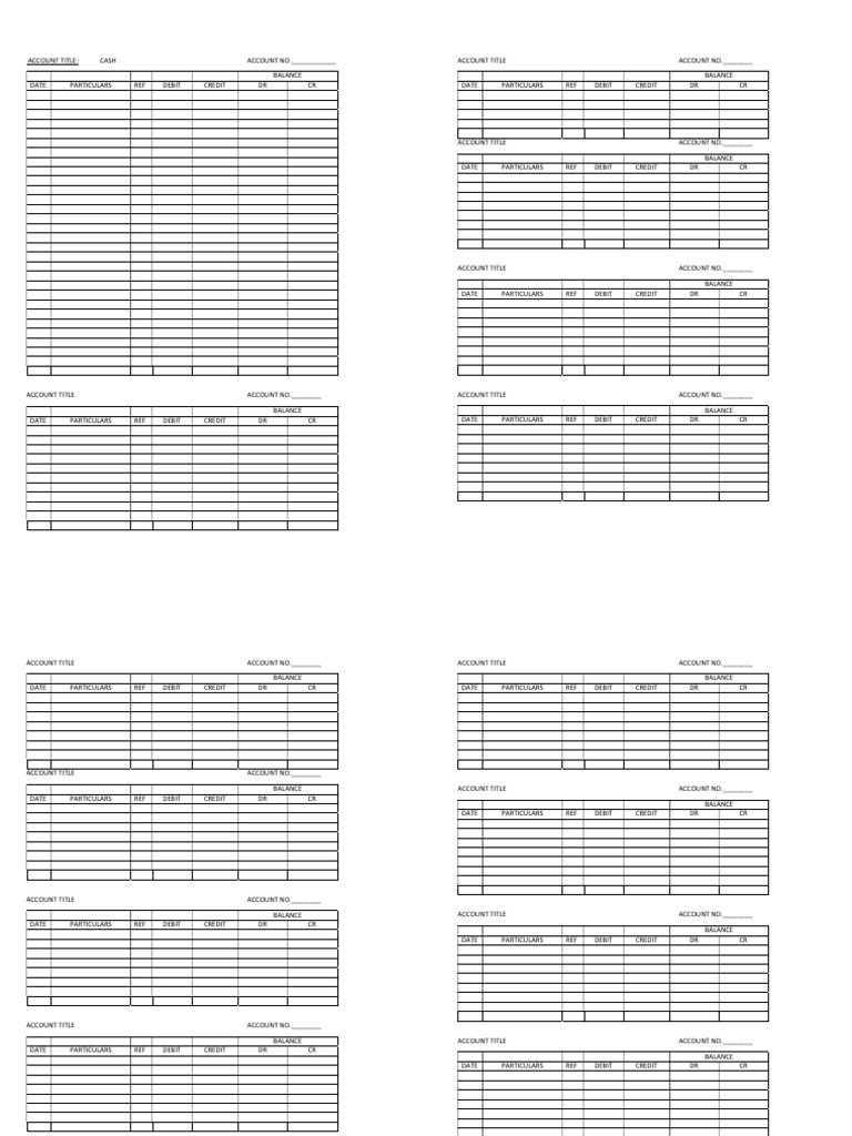 Ledger Form Booklet Version | PDF | Debits And Credits | Business
