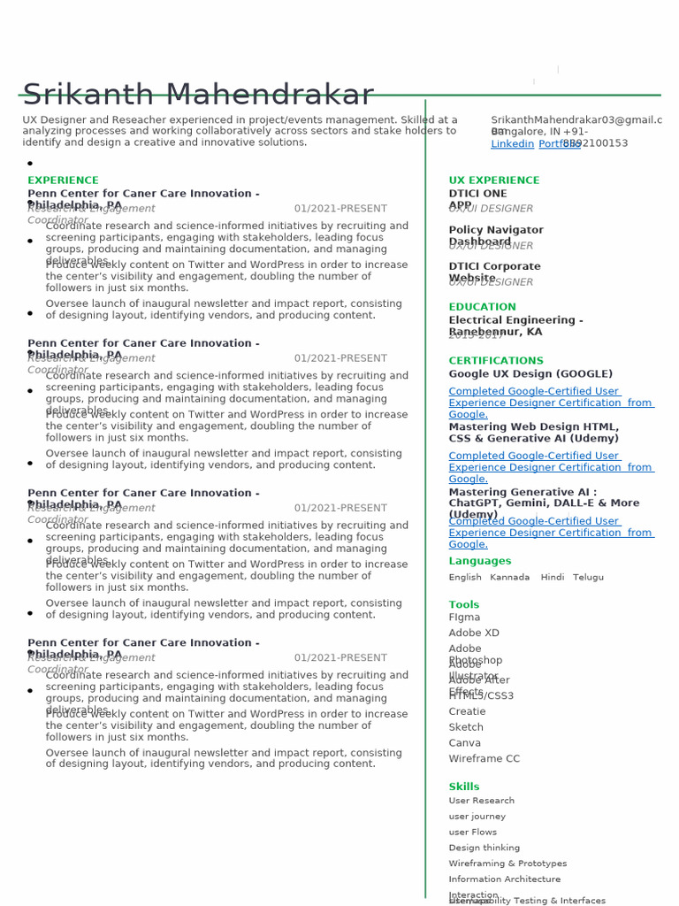 resume | PDF | Computing | Design