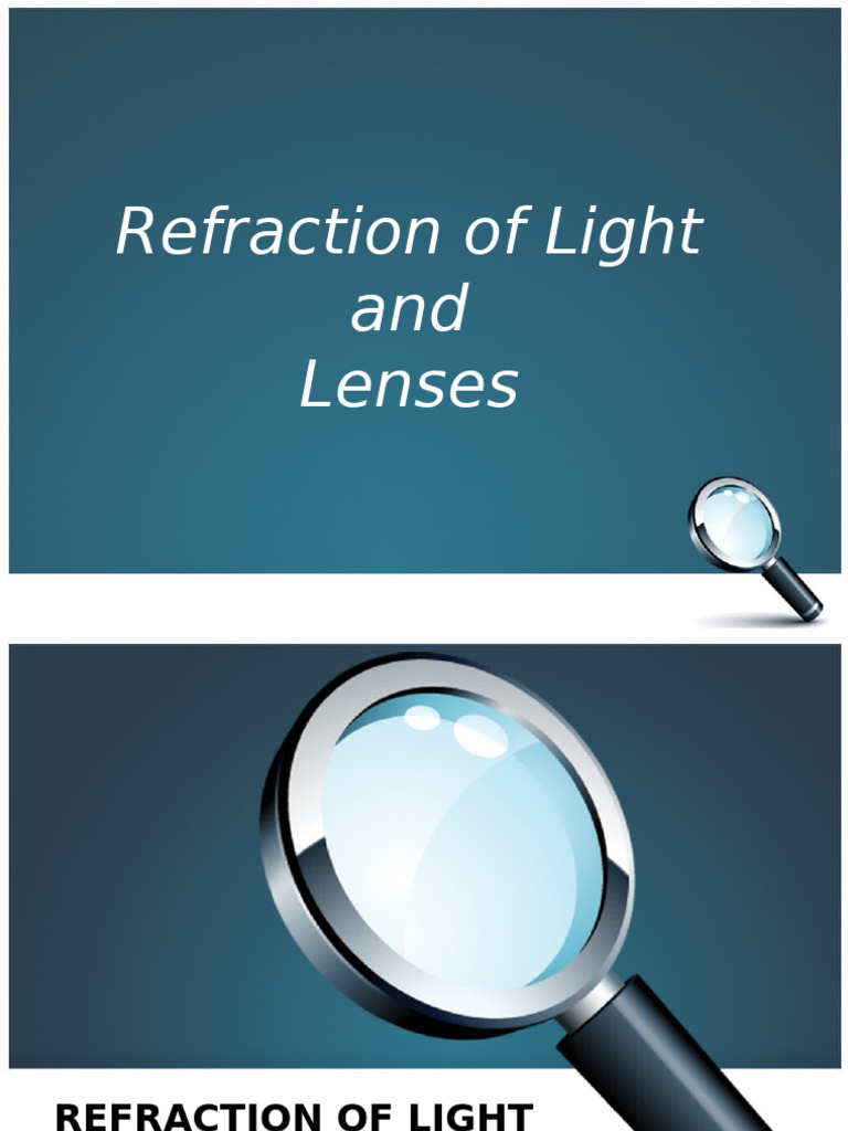 Refraction and Lenses | PDF | Refraction | Radiation