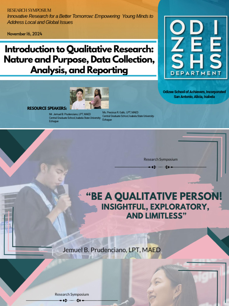 Research Symposium Presentation 111710 | PDF | Qualitative Research ...