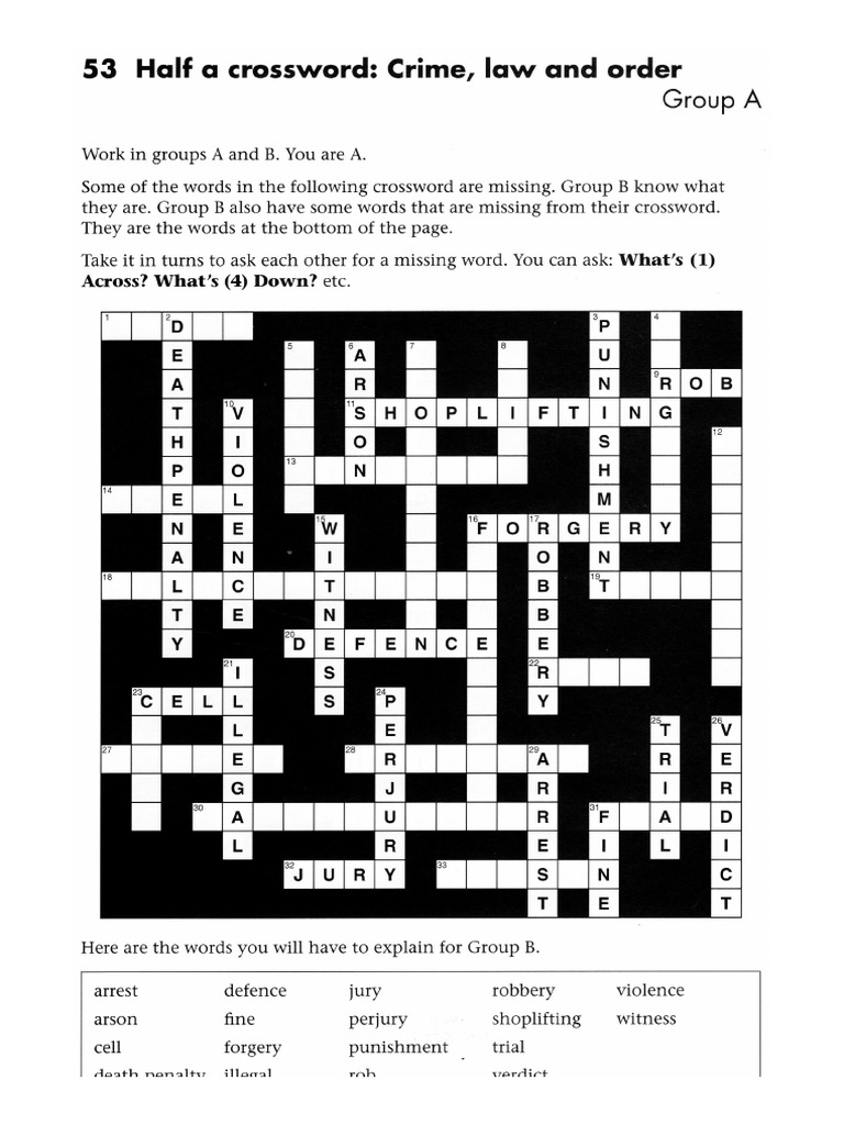 Crime Crossword | PDF