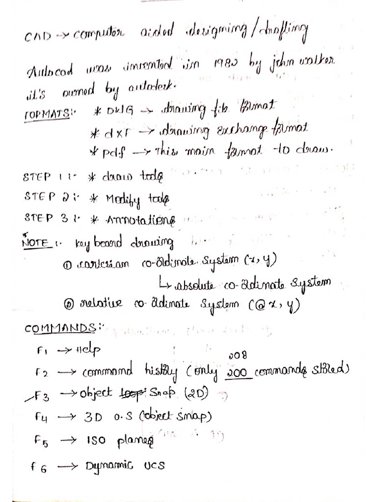 Cad Notes | PDF