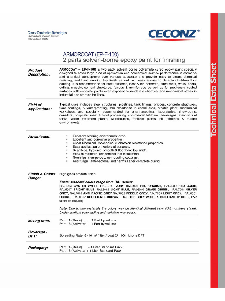 Armorcoat Ep-F-100 | PDF